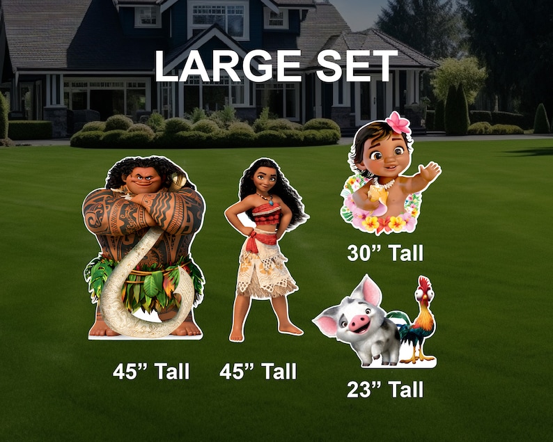 Moana Birthday Party Cutouts, Decorations, Centerpieces, Lawn Signs ...