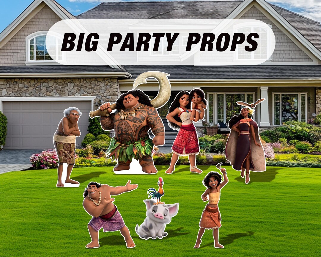 Moana Birthday Party Cutouts, Decorations, Centerpieces, Lawn Signs ...