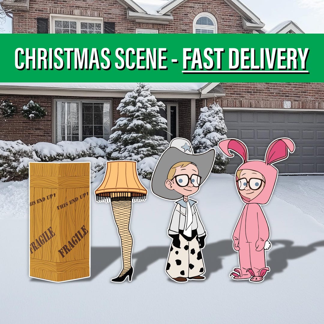 Christmas Story Cutout Decorations, Christmas Story Leg Lamp, Ralphie ...