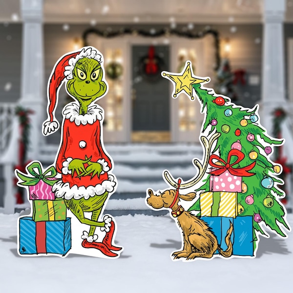 Grinch Cardboard Cutout - Etsy