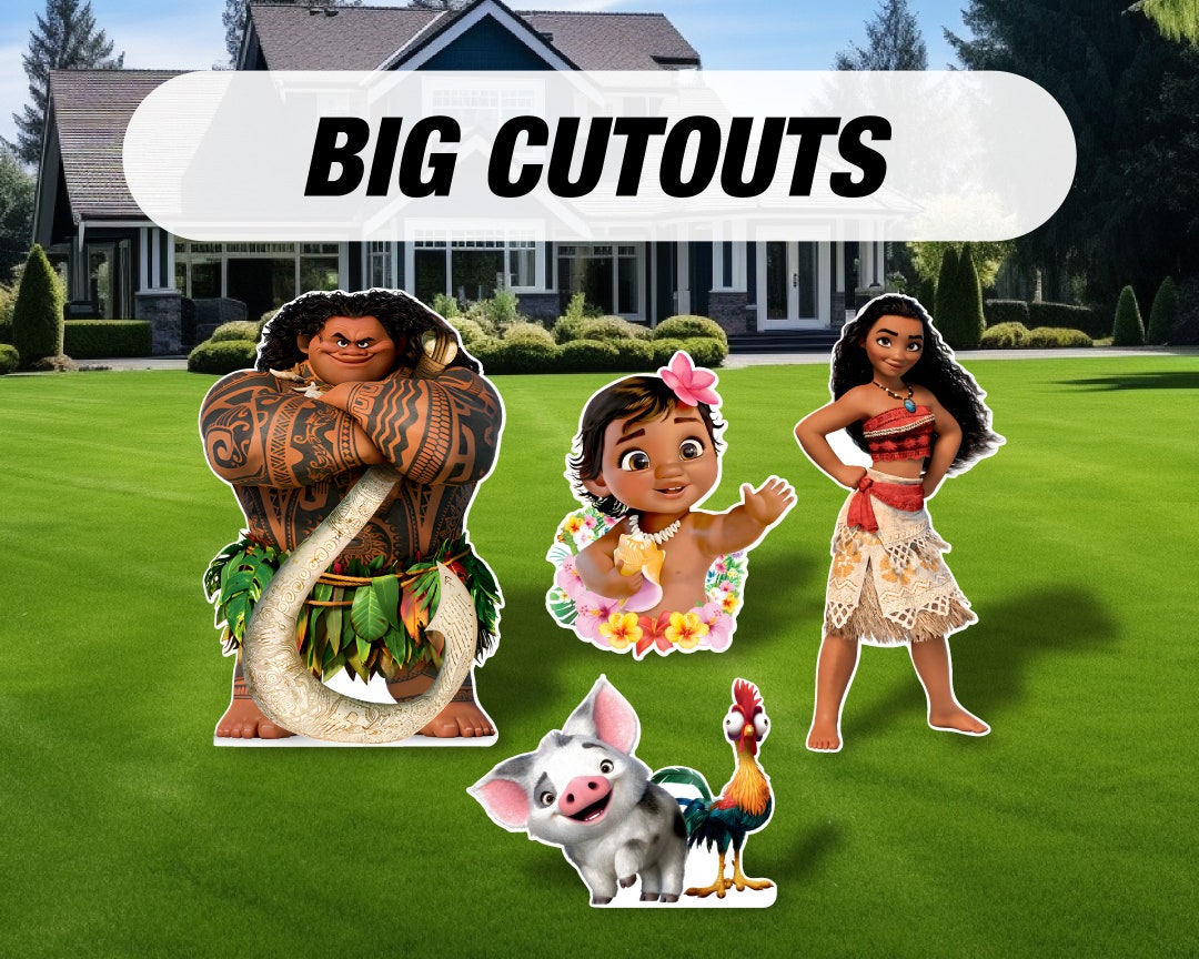 Moana Birthday Party Cutouts, Decorations, Centerpieces, Lawn Signs ...