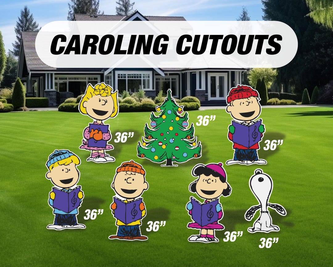 Christmas Carol Yard Signs, Lawn Signs, Christmas Cutouts, Garden Decor ...