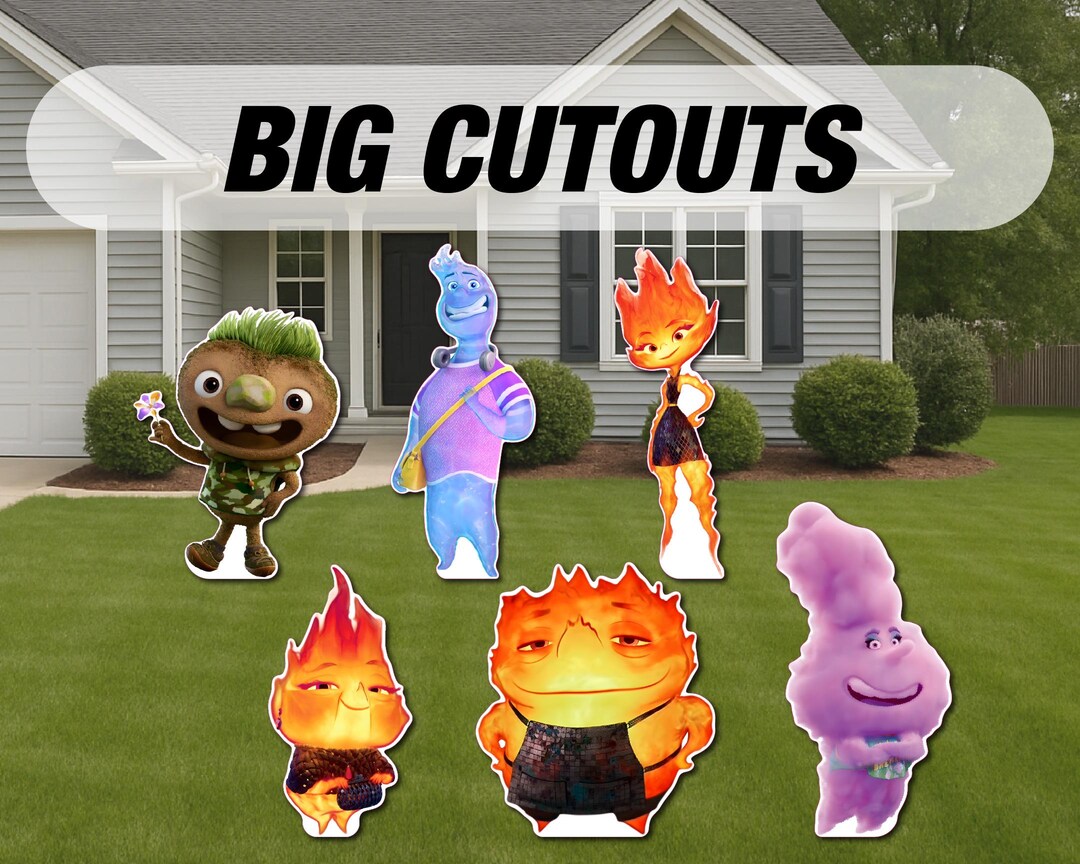 Elemental Movie Themed Party Cutouts, Decorations, Centerpieces, Lawn ...