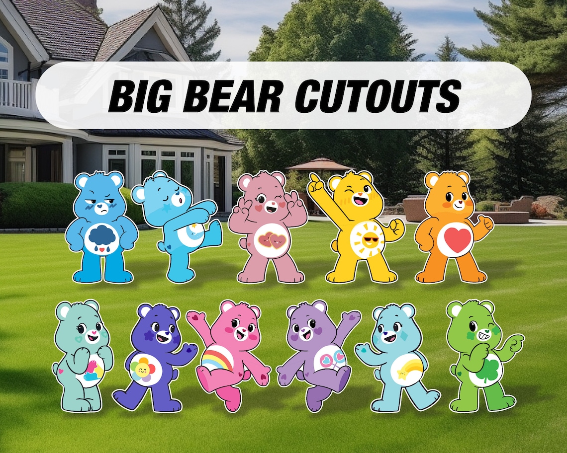 Care Bears Cutouts, Care Bears Unlock, Decoration Centerpieces, Lawn ...