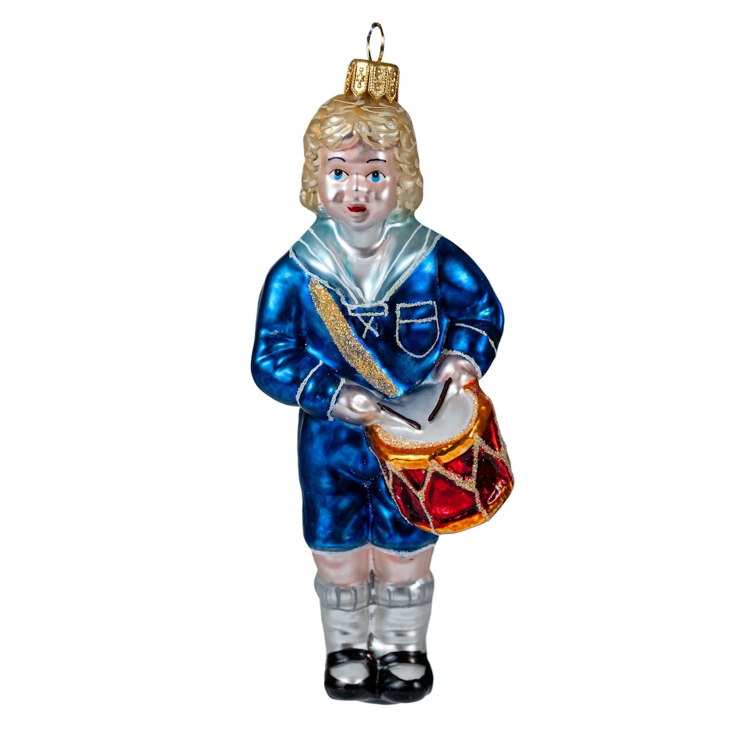 Drummer Boy Glass Ornament – Hand-painted Christmas Decoration ...