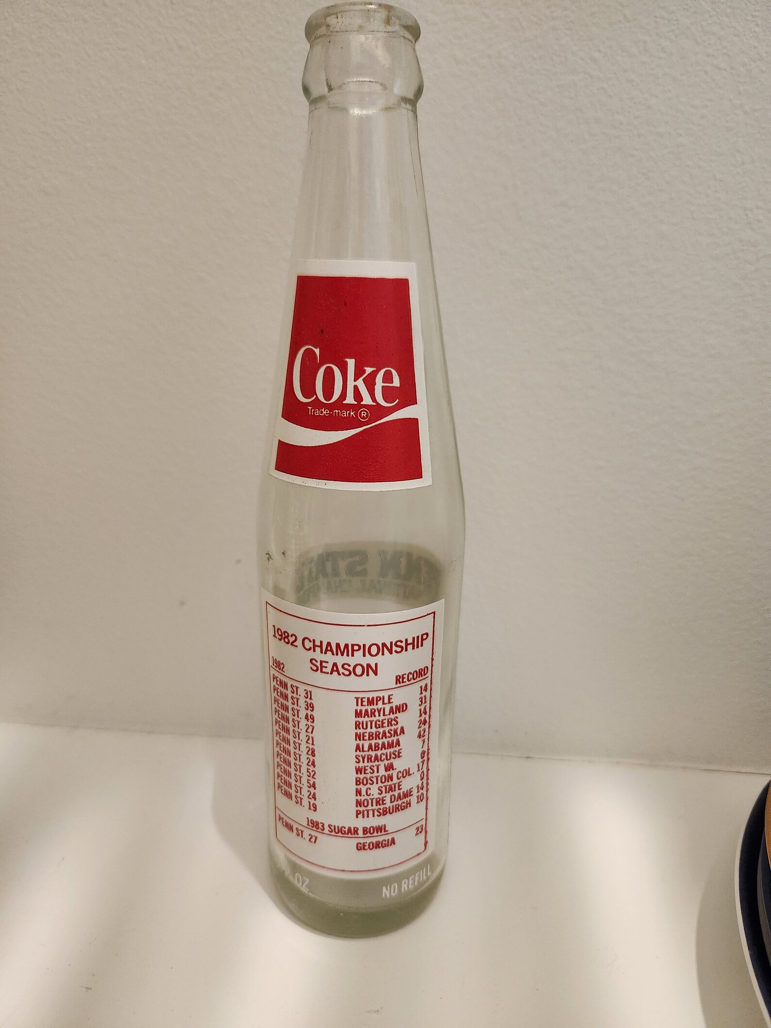 Penn State 1982 National Championship Coke Bottle - Etsy