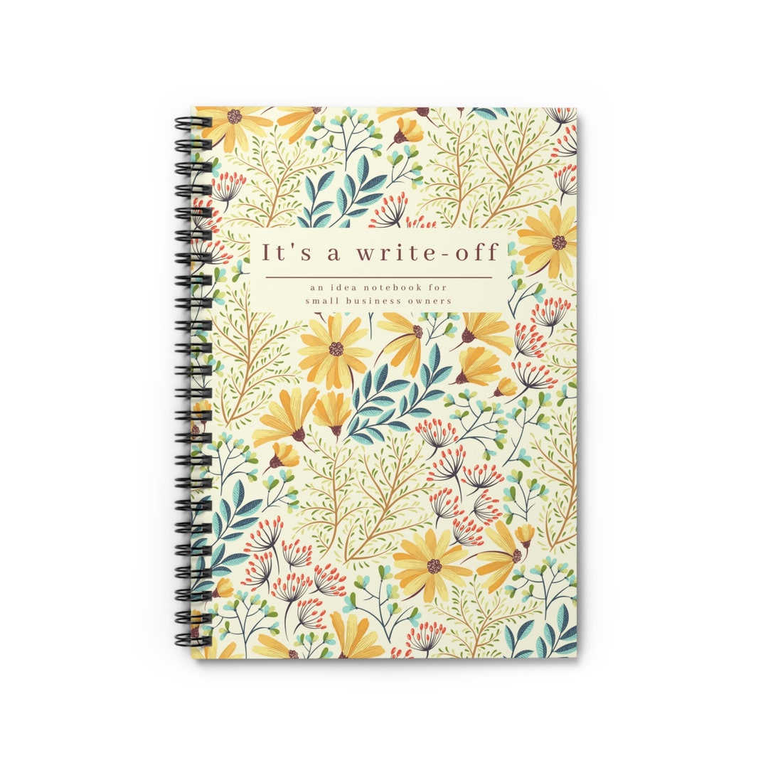 It's a Write-off Floral Print Spiral Notebook - Etsy