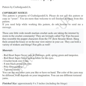 CROCHET PATTERN Mini Yip Yip, Crochet Pendant Yip Yip, Car Hanger ...