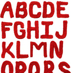 Crochet Pattern Uppercase Alphabet, Lowercase Alphabet, Numbers and ...