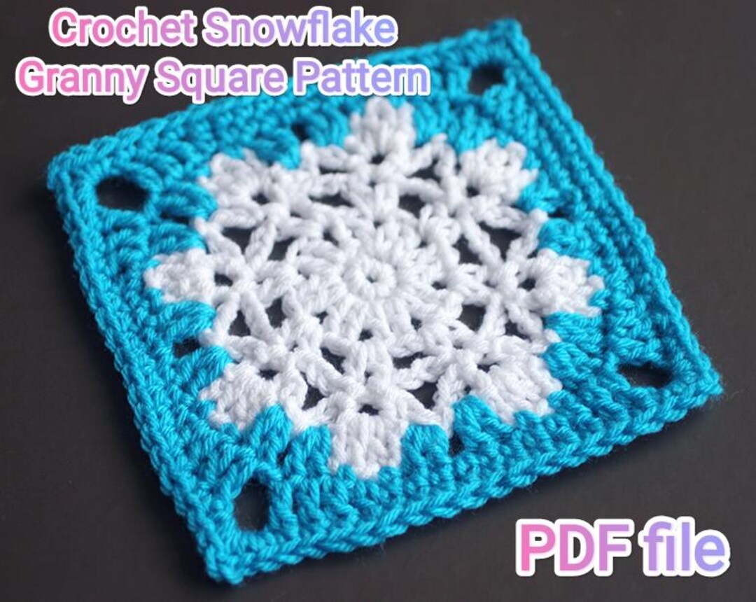 Crochet Snowflake Granny Square Pattern, Easy Crochet Snowflake ...