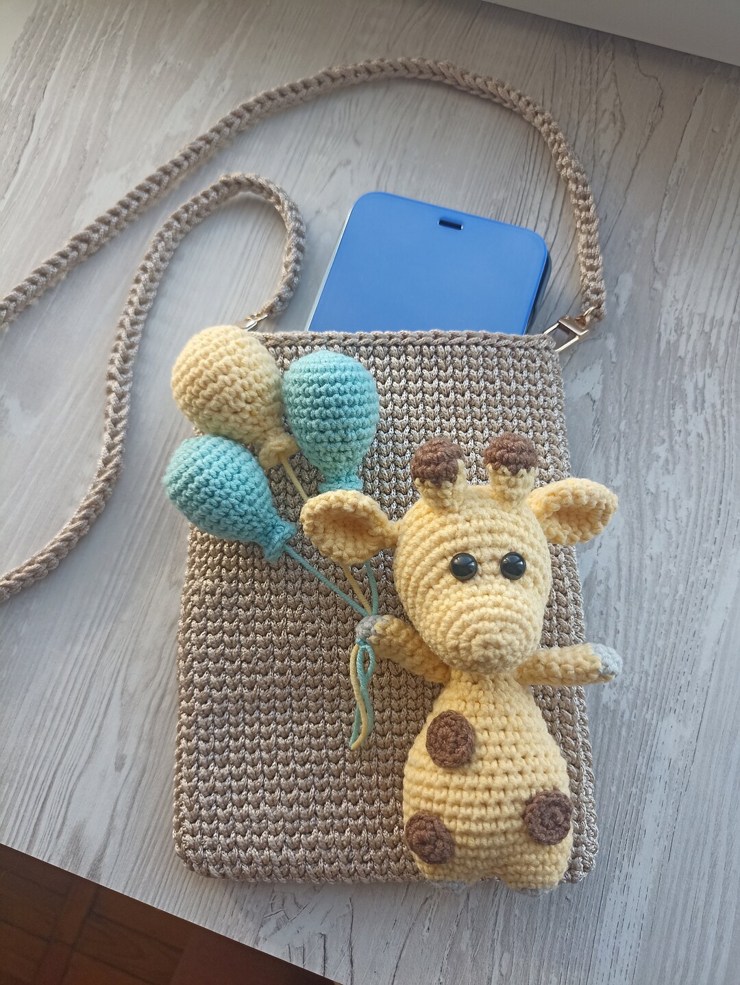 Crochet Baby Giraffe Bag, Children Cross Body, Bag Toy Giraffe ...