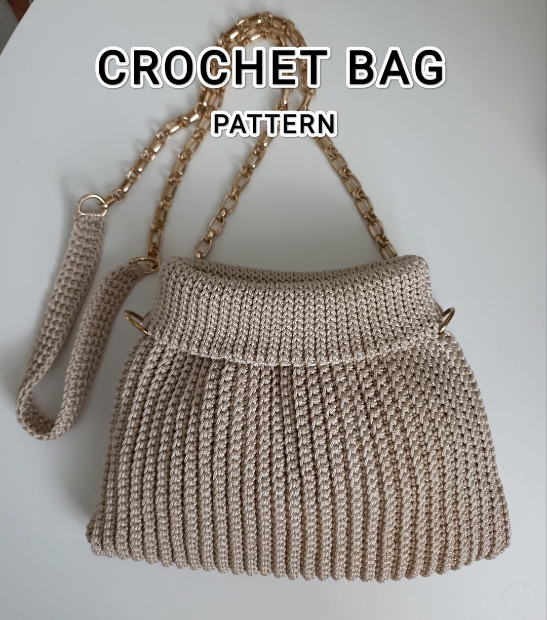 Mini Crochet Bag Pattern, PDF Tutorial With Polyester Cord, Small Cord ...