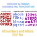 Crochet Pattern Uppercase Alphabet, Lowercase Alphabet, Numbers and ...
