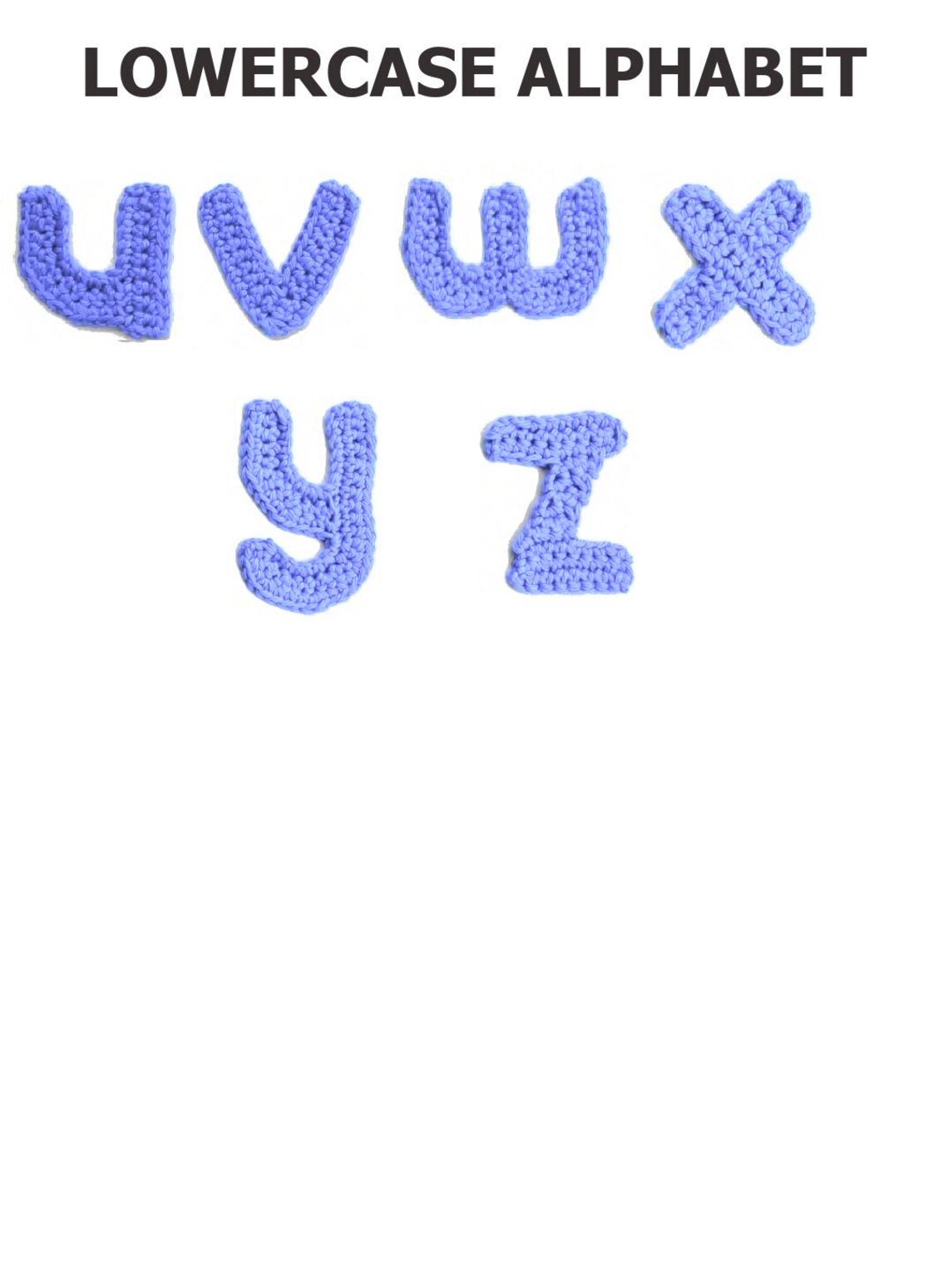 Crochet Pattern Lowercase Alphabet, Crochet Pattern Letters, Crochet ...