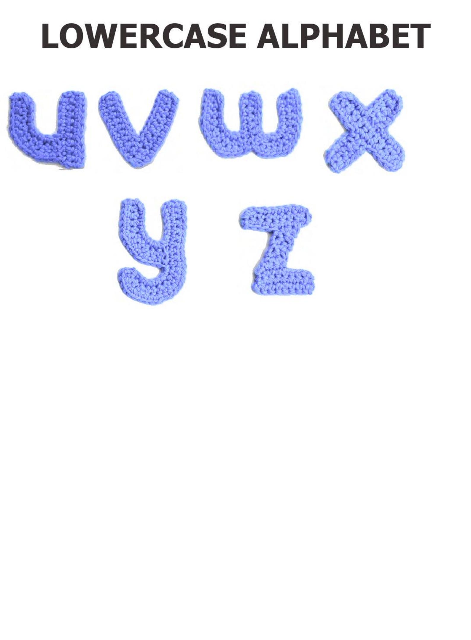 Crochet Pattern Lowercase Alphabet, Crochet Pattern Letters, Crochet ...