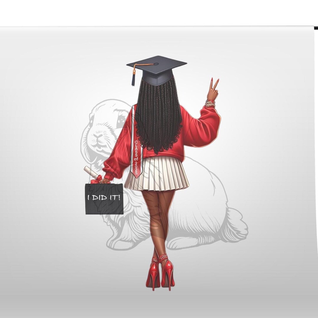 Delta Sigma Theta Sorority BRAIDS Graduation Girl Clipart Graduation ...