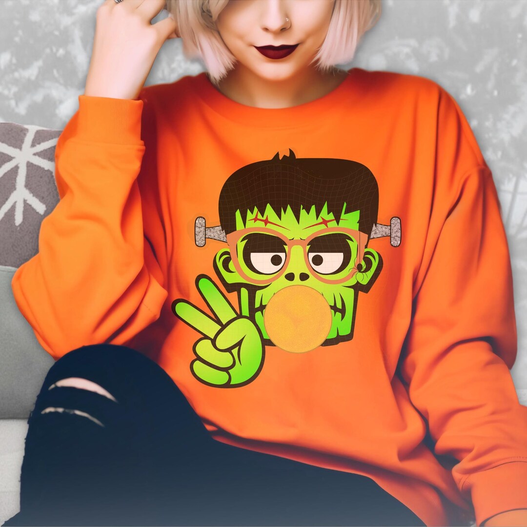 Frankenstein Head Halloween Pop Culture Horror Icon Monster Mash Peace ...