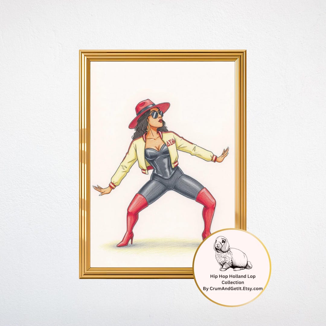 Delta Sigma Theta Digital Art Print | Sorority Sister Portrait | Duck ...