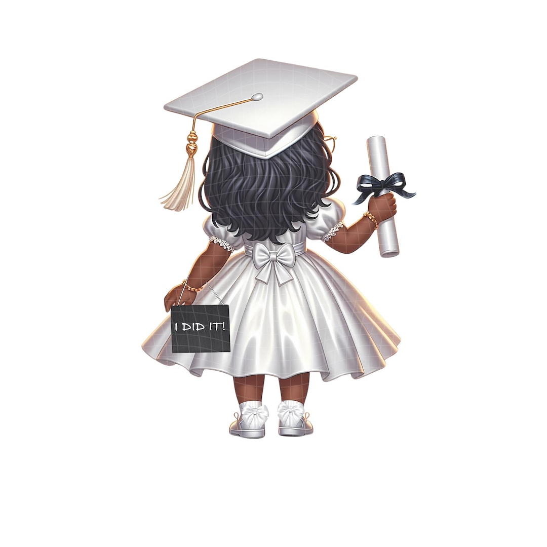 Graduation Girl Clipart Kindergarten African-american Black Girl ...