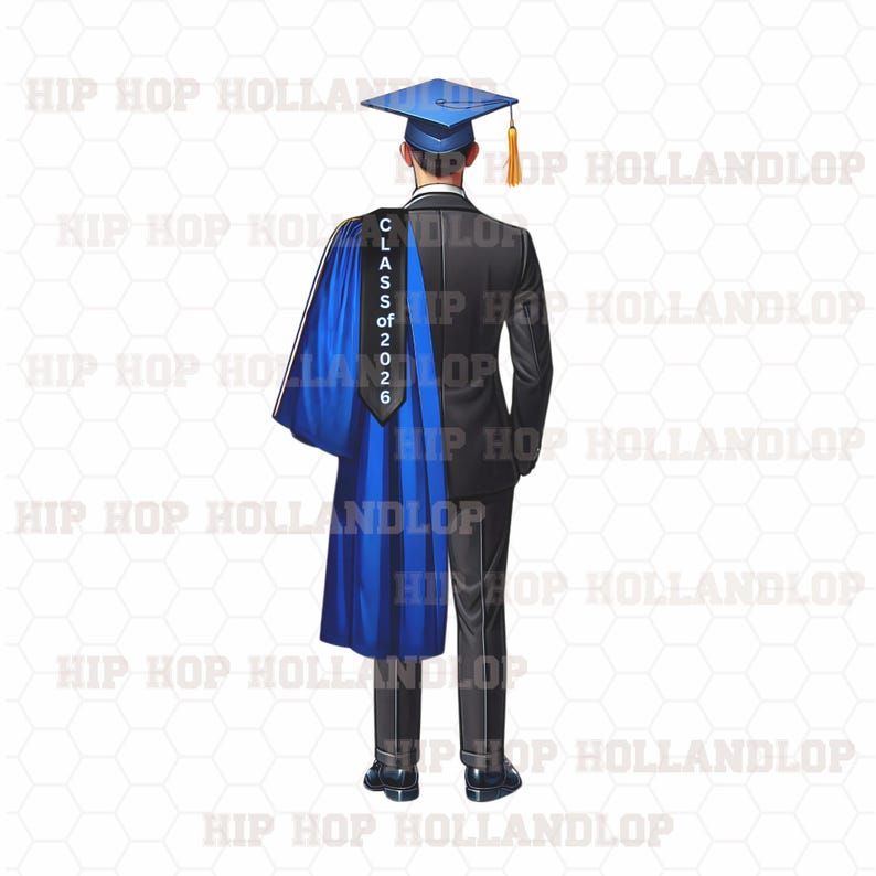 Graduation Guy Digital Art | Black Suit Graduate Clipart | Class of ...
