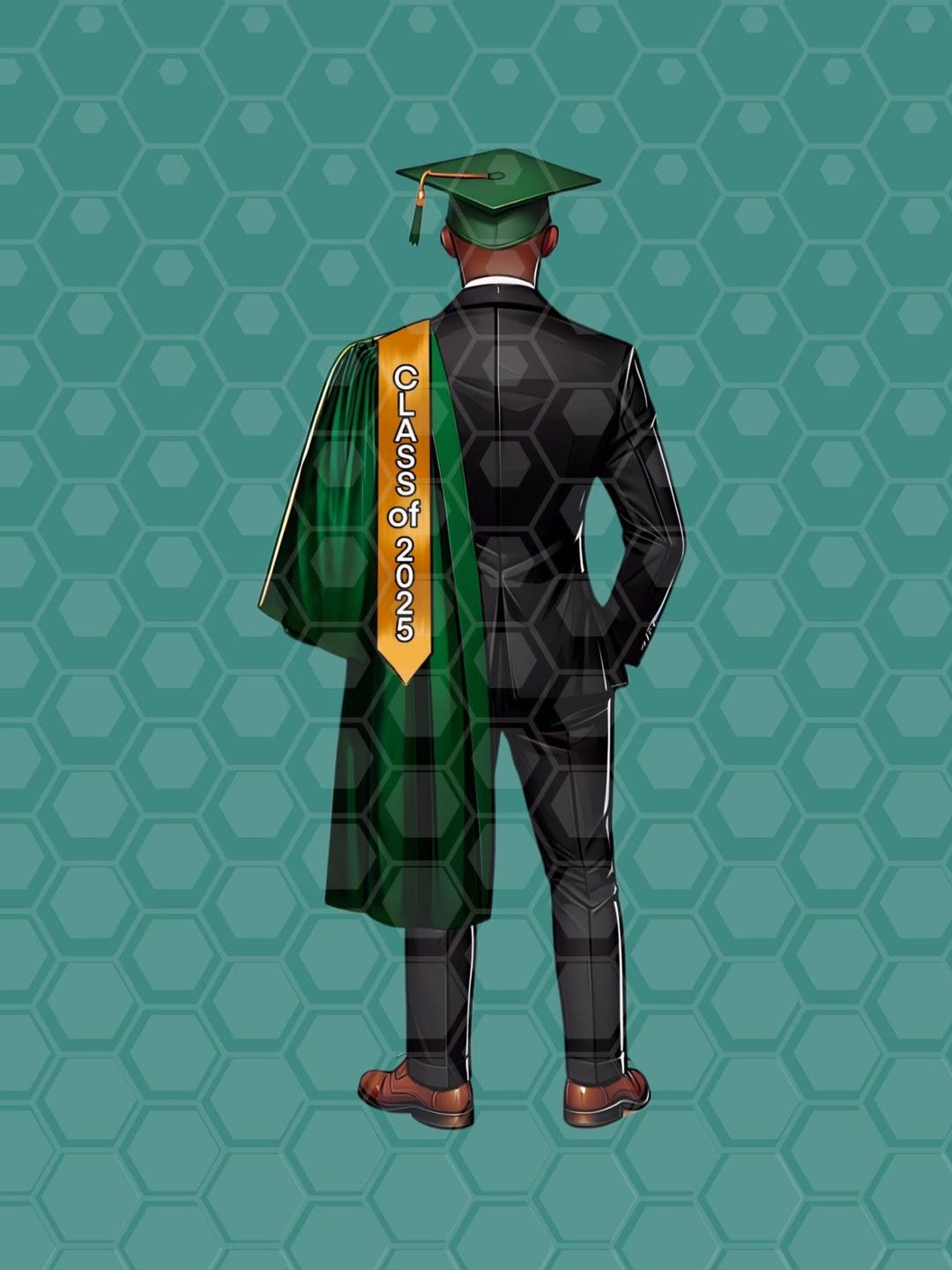 Graduation Guy Digital Art | Black Suit Graduate Clipart | Class of ...