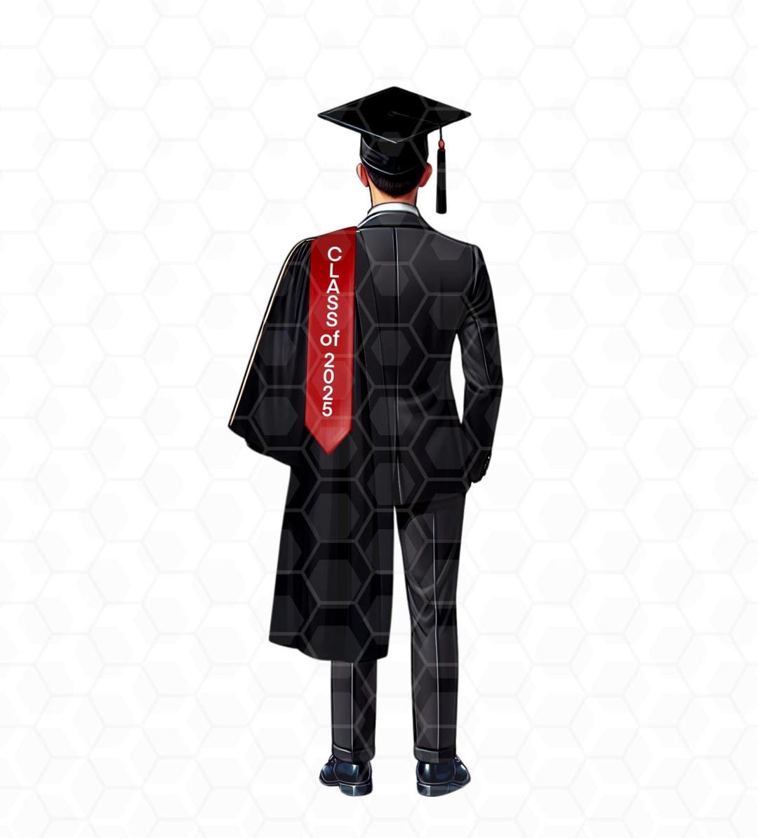 Graduation Guy Digital Art | Black Suit Graduate Clipart | Class of ...
