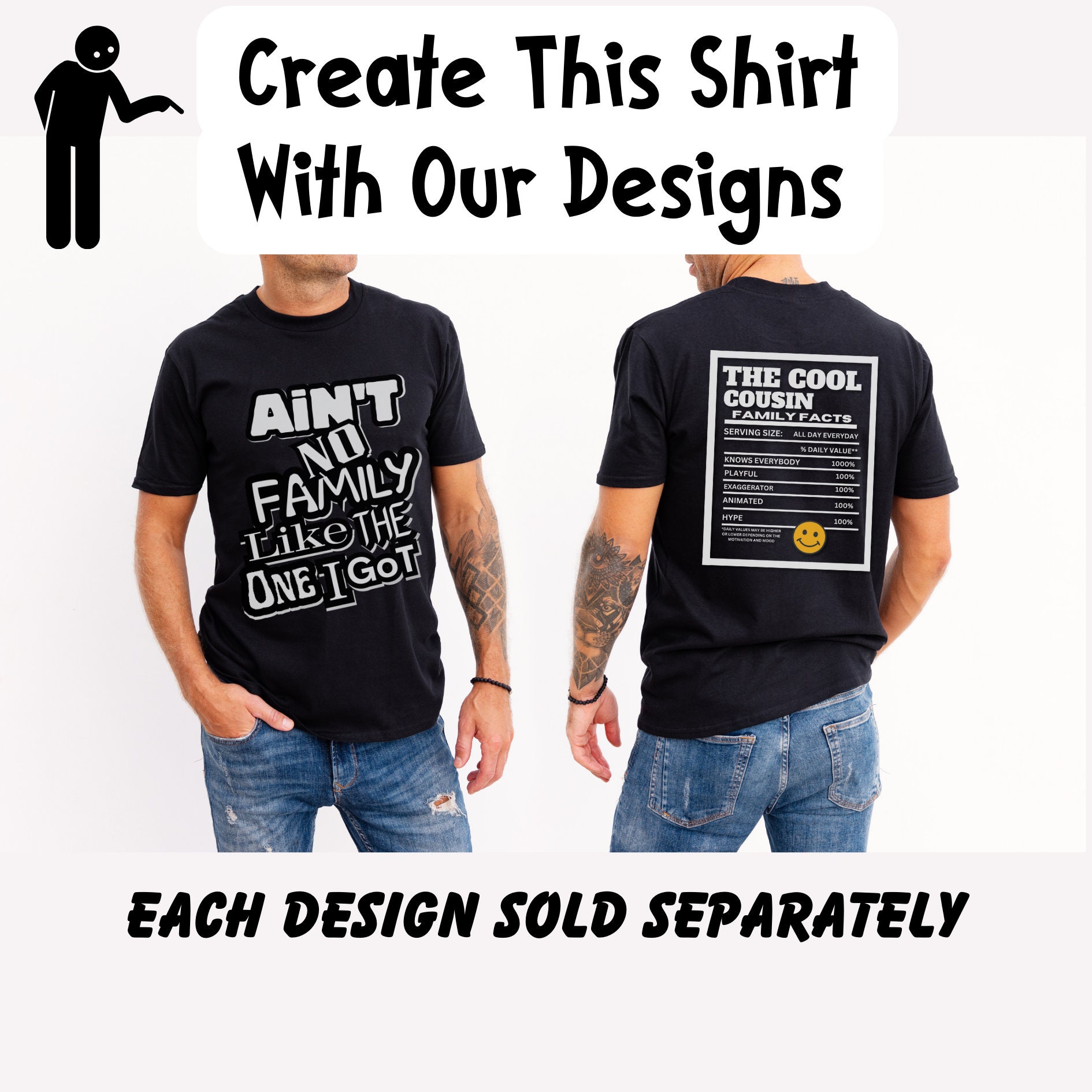 Cousins Nutrition Facts Graphic PNG Bundle for T-shirts Family Reunion ...
