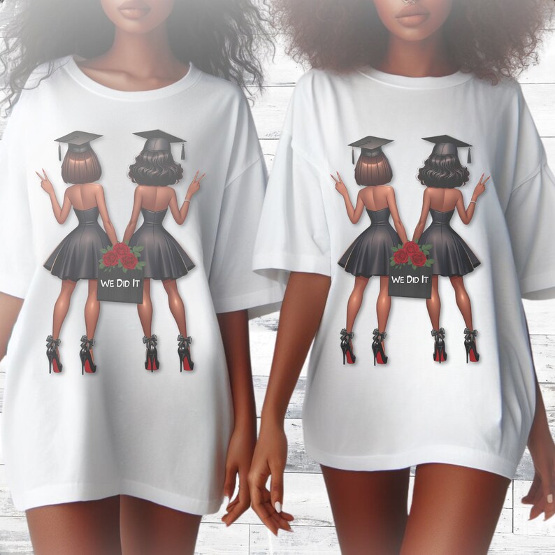 Clip Art Graduation Girl Double Graduation Clipart High School College ...