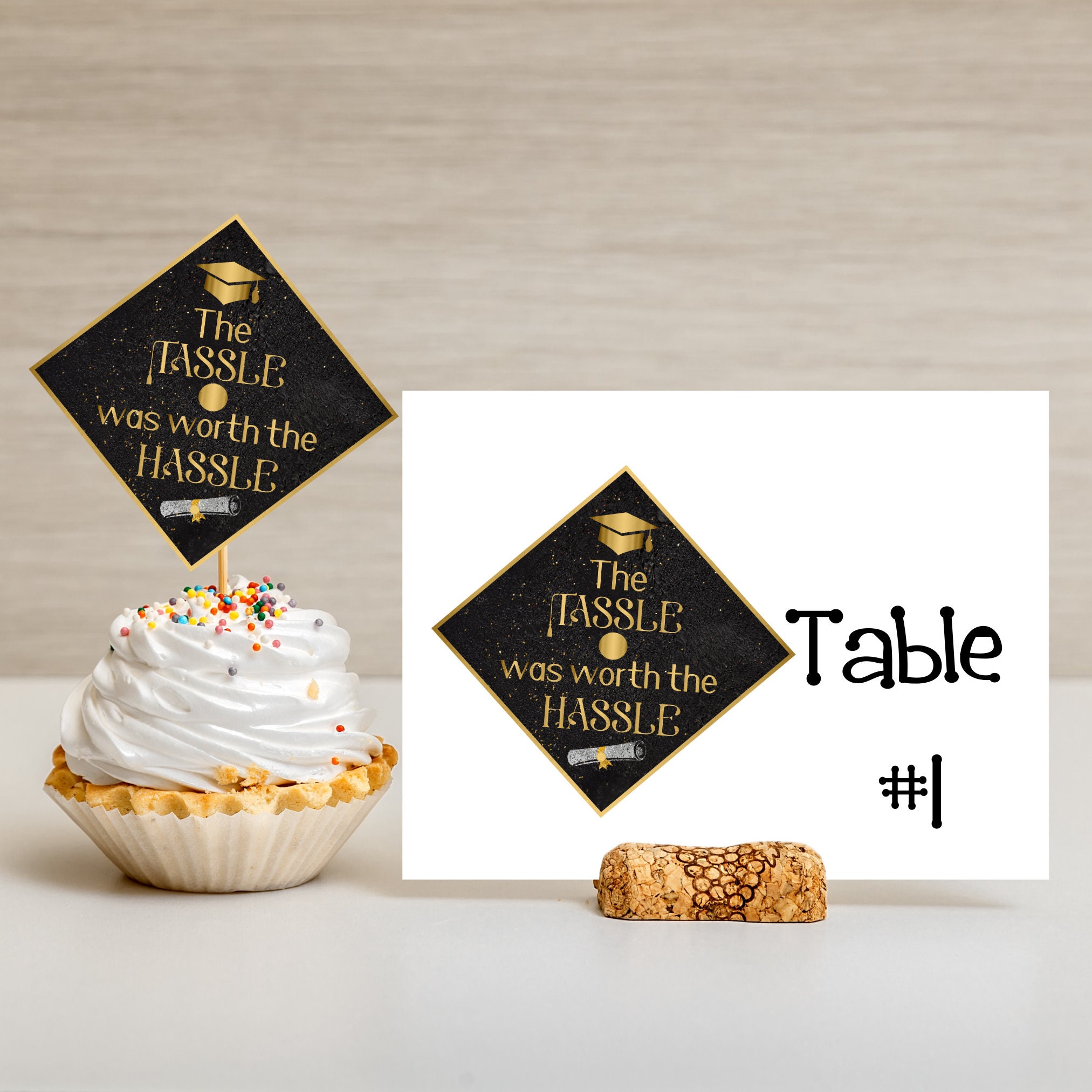 Graduation Cap Topper Digital Print DIY Graduation Cap Topper, Faux ...