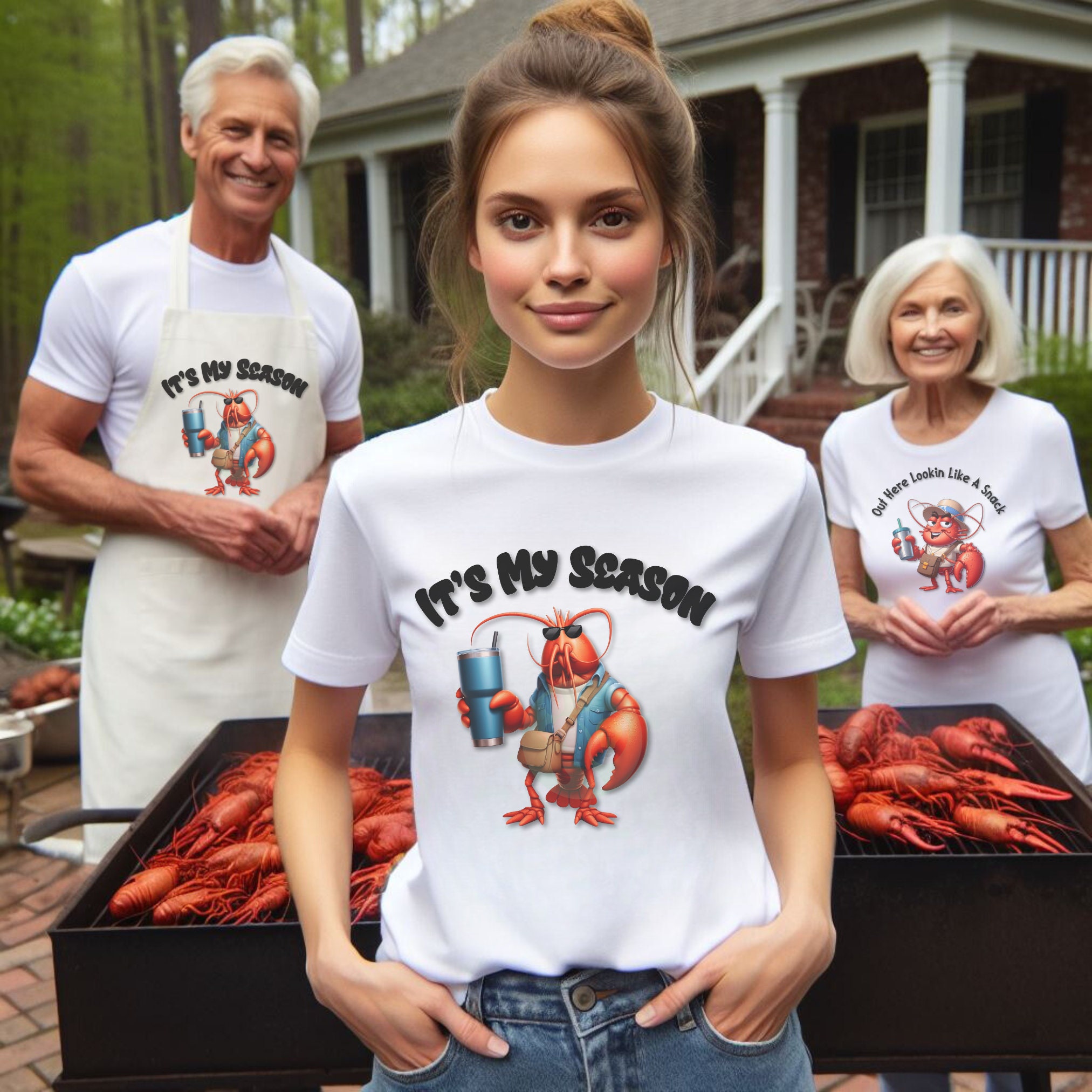 CRAYFISH CRAWFISH Clip Art Out Here Lookin Like A Snack Boujee Crawfish Design It's My Season - Etsy