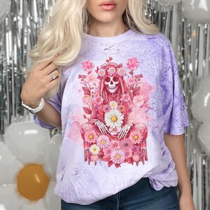 Hippie Skeleton in Yoga Pose Surrounded by Flowers Boho Meditation Art ...