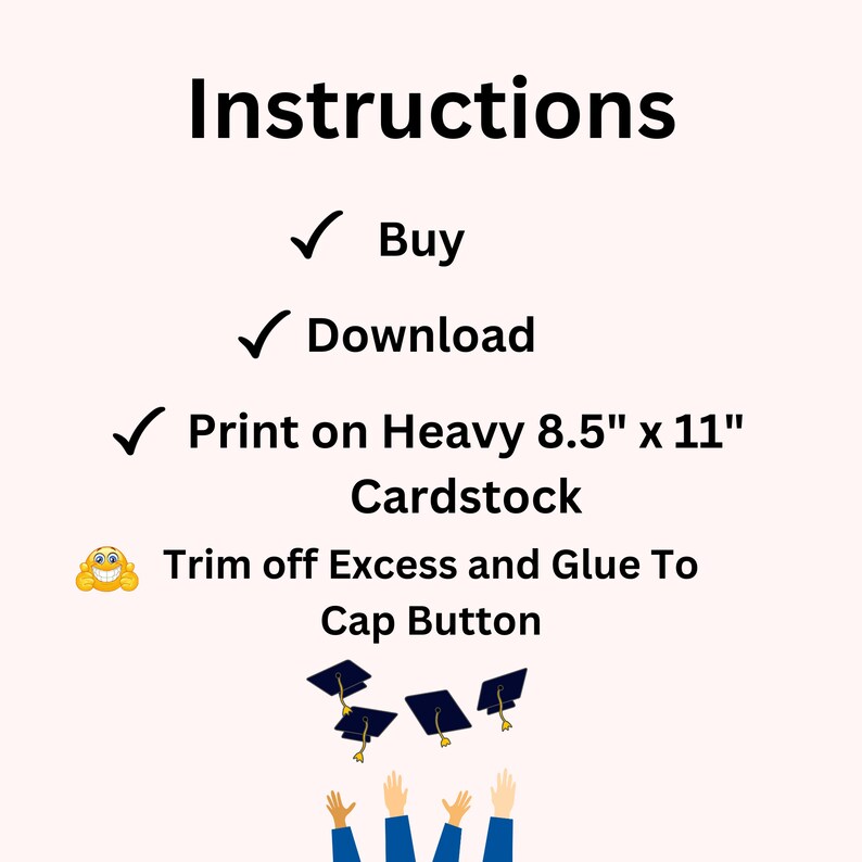 Graduation Cap Topper Digital Print DIY Graduation Cap Topper, Faux ...