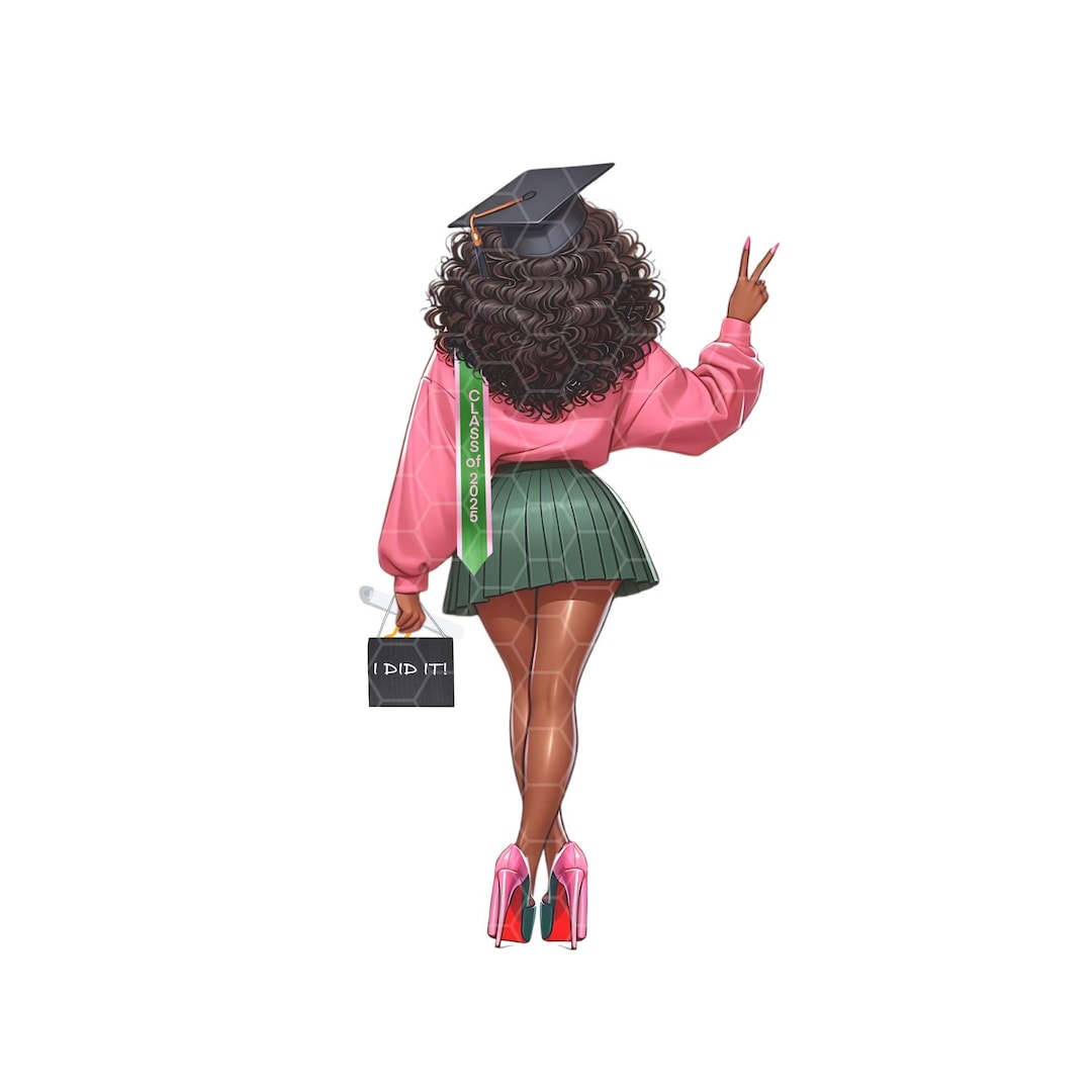 Alpha Kappa Alpha Sorority Graduation Girl Clipart Graduation Clipart ...