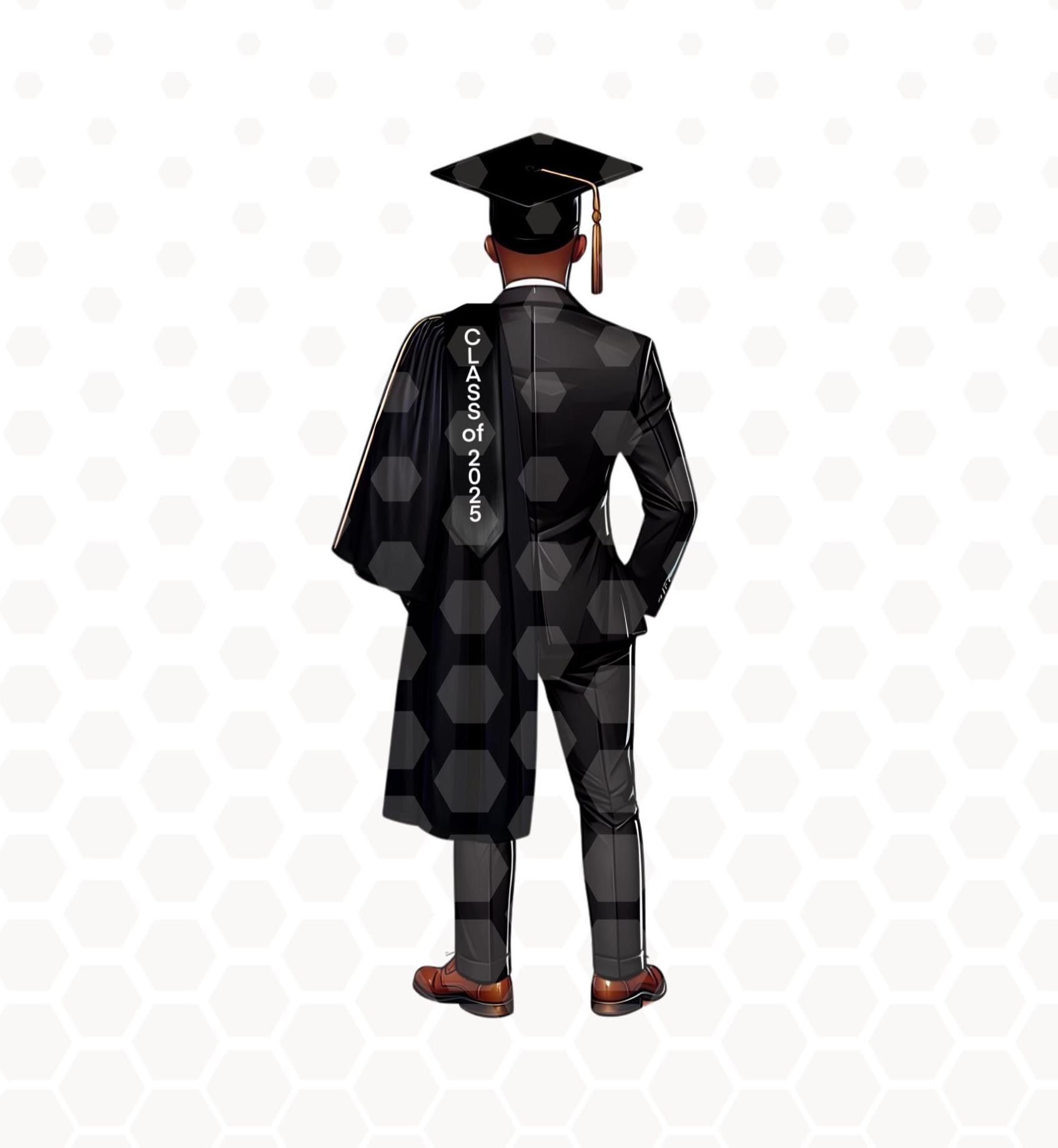 Graduation Guy Digital Art | Black Suit Graduate Clipart | Class of ...