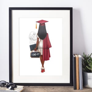 Graduation Girl Clipart Black American African British Caribbean Senior ...