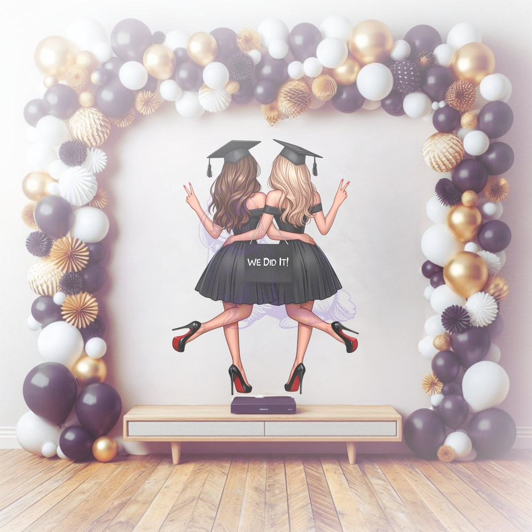 Clip Art Graduation Girl Double Graduation Clipart High School College ...