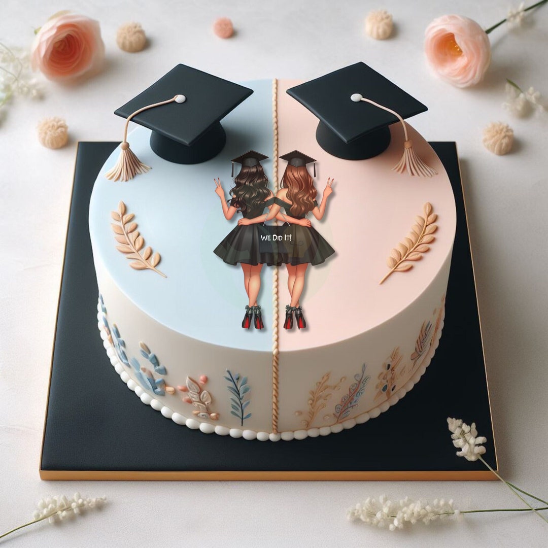 Clip Art Graduation Girl Double Graduation Clipart High School College ...
