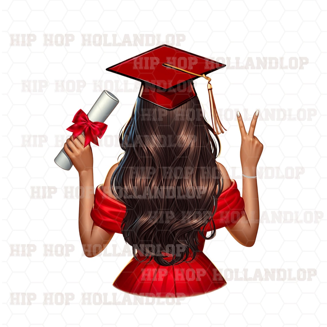 Senior Graduation Head PNG |brunette Girl Grad Cap Topper Clipart ...