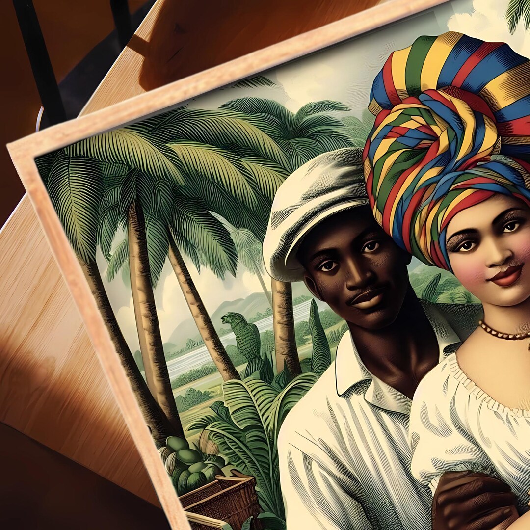 Toile De Jouy Black Louisiana Purchase Era Couple Digital Print for ...