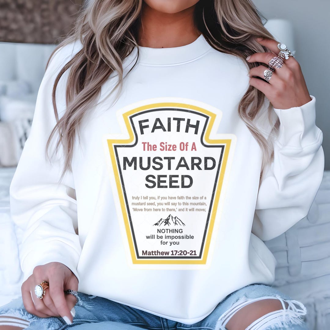 Faith of a Mustard Seed PNG - Vintage Mustard Label Design - Matthew 17 ...