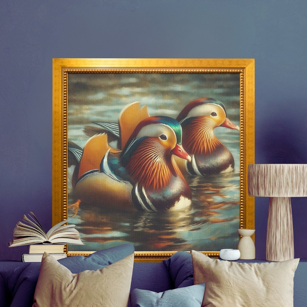 FENG SHUI Positive Energy Digital Print Love Mandarin Ducks in Pairs ...