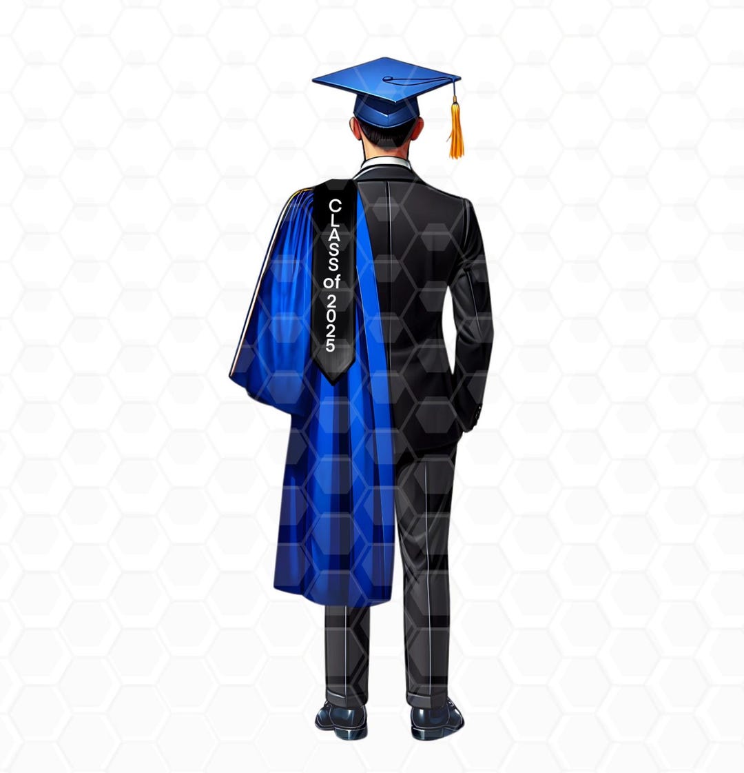 Graduation Guy Digital Art | Black Suit Graduate Clipart | Class of ...