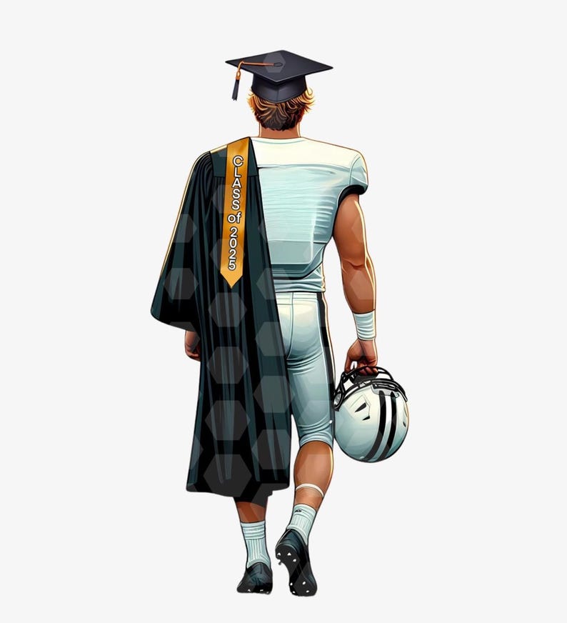 Graduation Boy Football Clipart Graduation High School College Senior ...