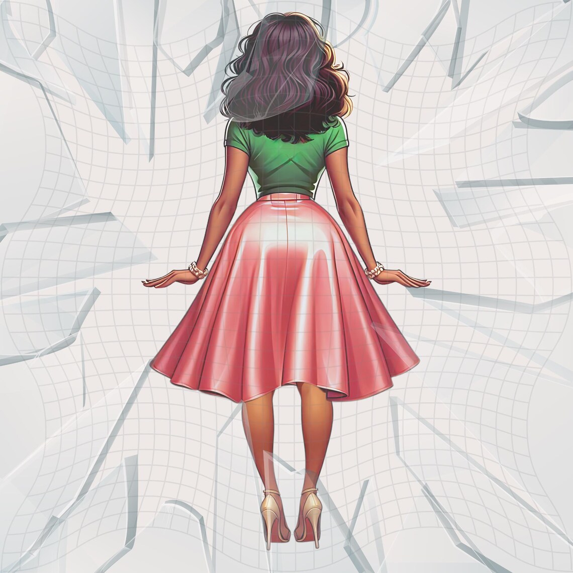 Alpha Kappa Alpha African-american Female Ivy Stance PNG | Divine 9 ...