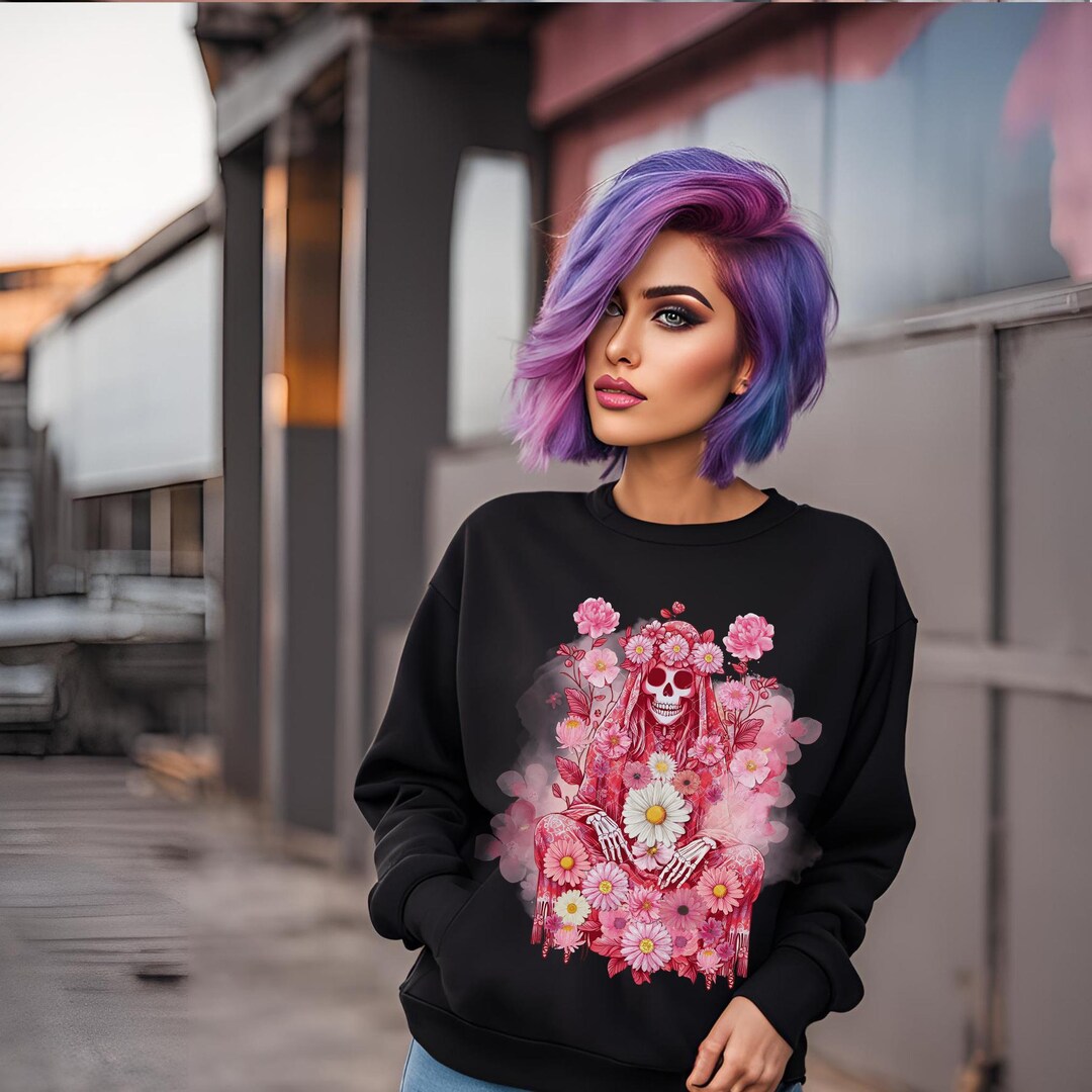 Hippie Skeleton in Yoga Pose Surrounded by Flowers Boho Meditation Art ...