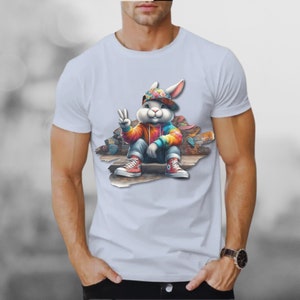 BUNNY Clip Art Graffiti Bunny PNG - Street Art Style - Playful and ...