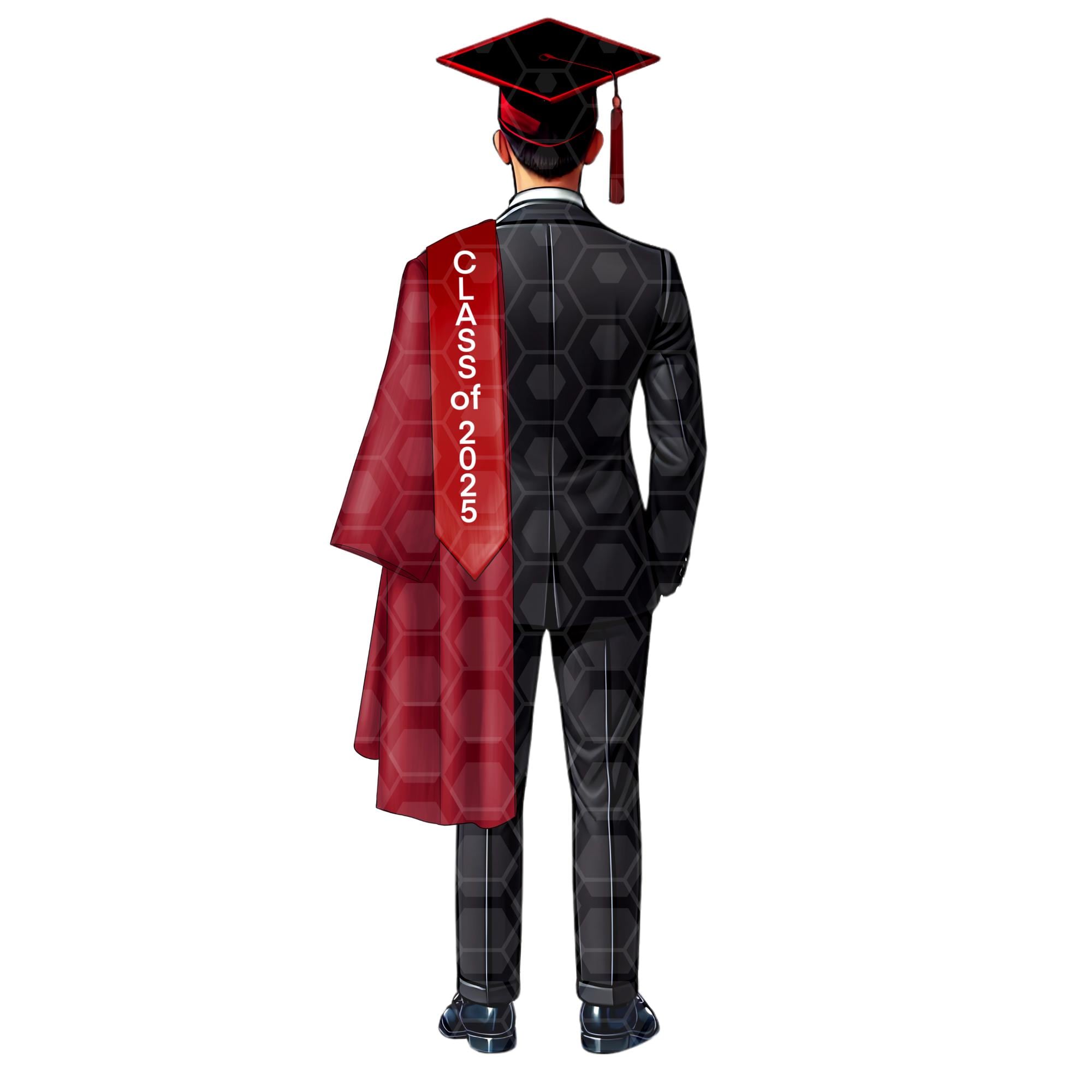 Graduation Guy Digital Art | Black Suit Graduate Clipart | Class of ...