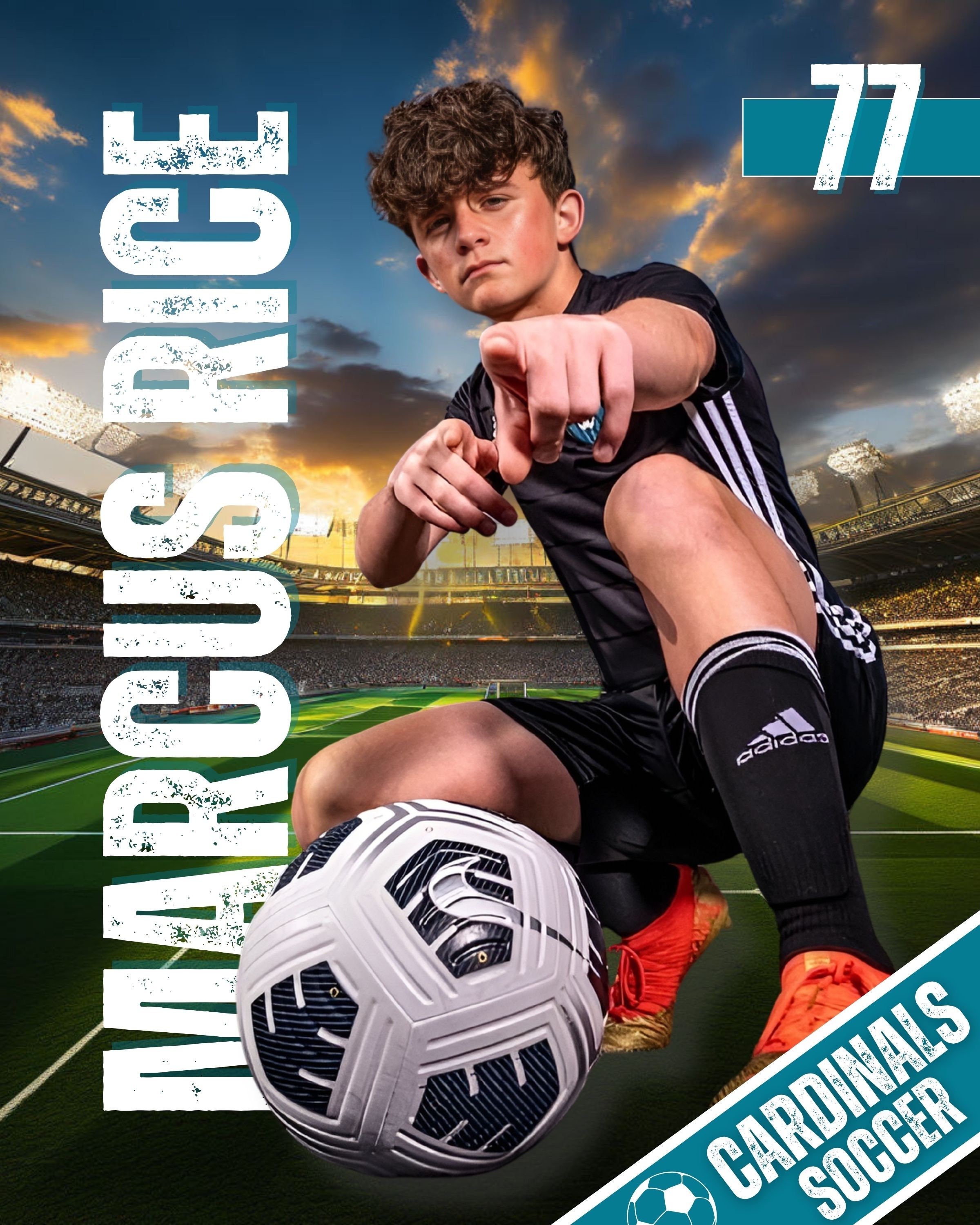 Soccer Player Canva Poster Template, Senior Nights Banner Sports ...