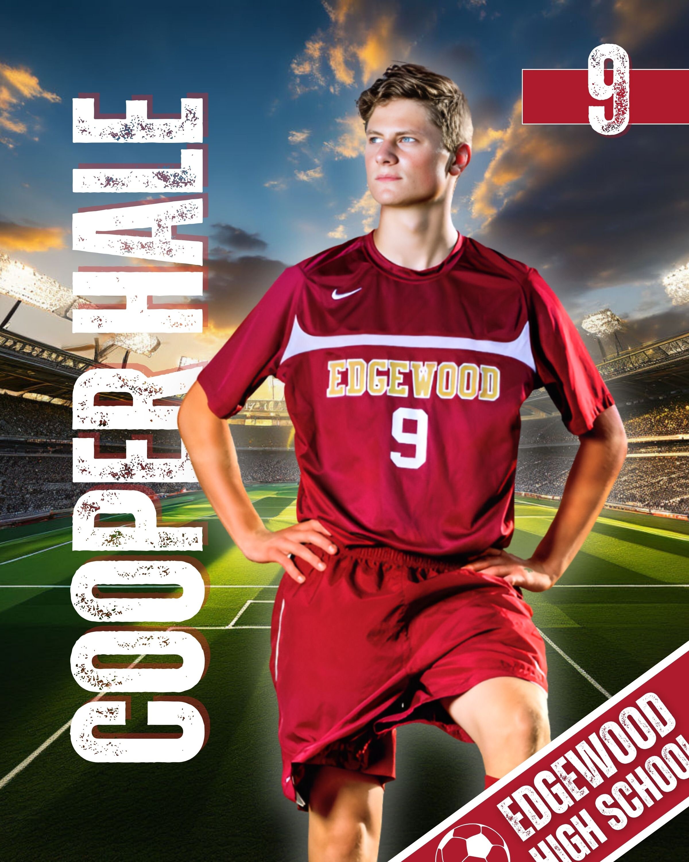 Soccer Player Canva Poster Template, Senior Nights Banner Sports ...