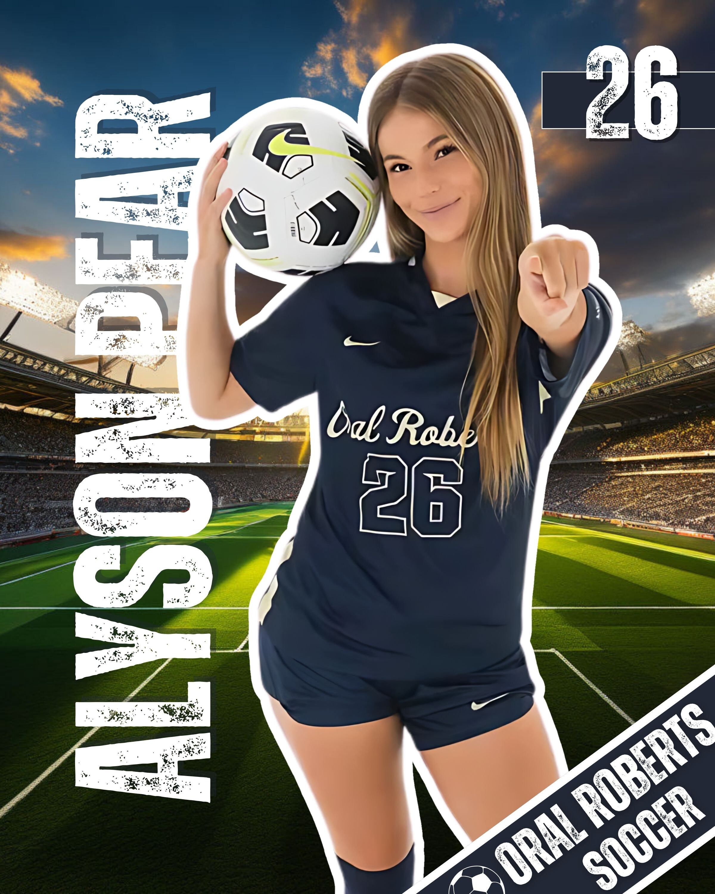 Soccer Player Canva Poster Template, Senior Nights Banner Sports ...